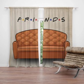 Sablio Závěs Seriál přátelé FRIENDS Gauč: 2ks 140x250cm