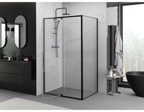 Mexen Exo, sprchový kout s křídlovými dveřmi 110 x 95 cm, 6mm čiré sklo, černý profil, 819-110-095-70-00