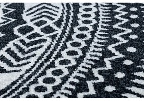 Kusový koberec Matto černý kruh 140cm