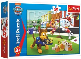 Puzzle Tlapková patrola/Paw patrol 27x20cm 30 dílků v krabičce 21x14x4cm