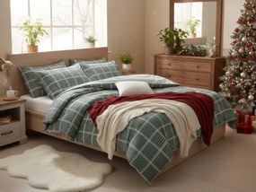 Povlečení z Renforcé bavlny FIOREA zelené Rozměr povlečení: 70 x 90 cm | 140 x 200 cm