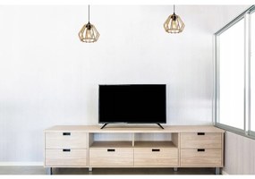 Závěsné svítidlo Timber, 1x dřevěné stínítko, lp