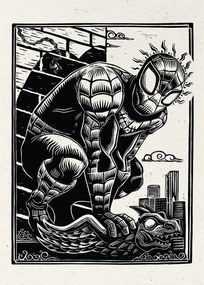 Komar Plakát Marvel Spider-Man Lino-Cut 50 x 70 cm