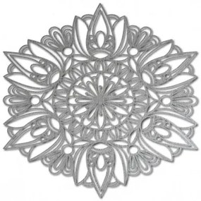 Vyřezávaný květ mandala dřevěný obraz na zeď z překližky I 3D HODINY PR0254