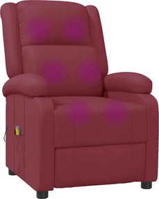 Masážní křeslo vínové umělá kůže 340166