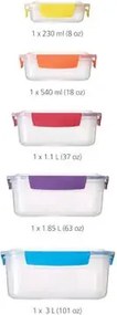 Joseph Joseph Nest Lock dózy na potraviny 5ks / 1x 3L / 1x 1.85L / 1x