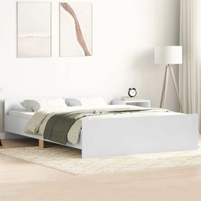 Rám postele s hlavovým a nožním čelem bílý 140 x 200 cm 3203747