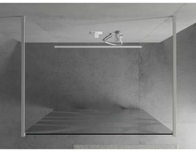 Mexen Kioto volně stojící sprchová zástěna 140 x 200 cm, Průhledné/Bílý vzor 8 mm, Bílá - 800-140-002-20-97