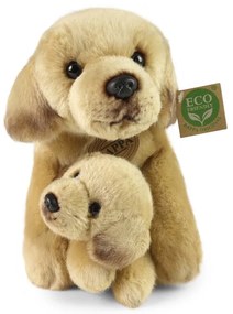 Rappa Plyšový labrador s miminkem ležící 25 cm ECO-FRIENDLY