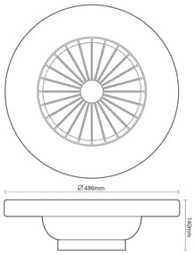 LED Stropní svítidlo s ventilátorem OPAL LED/48W/230V + dálkové ovládání