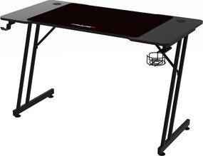 Herní stůl ERACER H1102 — 120x60 cm, kov, melamin, černá