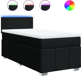 Box spring postel s matrací černá 80 x 200 cm textil 3289190