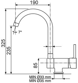 Dřezová baterie Sinks MIX WINDOW W chrom