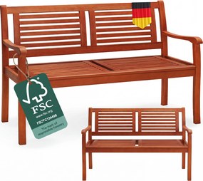 Zahradní lavice z eukalyptového dřeva 120x56x88cm certifikace FSC®