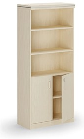 Kombinovaná kancelářská skříň ARRISTO LUX, 800 x 400 x 1836 mm, bříza