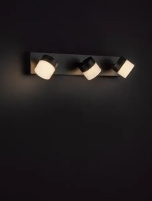 LED černé nástěnné svítidlo Teko 17W