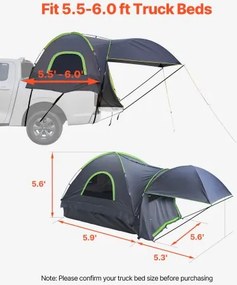 Stan pro pick-up, Vodotěsný PU2000 mm pro 2-3 osoby s korbou VEVOR