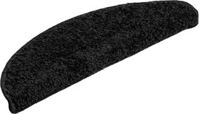 Schodové rohože 10 ks 56 x 17 x 3 cm černé, půlkulaté 149785
