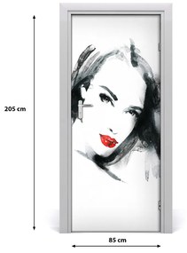 Samolepící fototapeta na dveře Žena portrét 85x205 cm