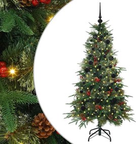 Umělý Skládací Vánoční Strom s stojanem Zelená 150 cm PE a PVC 3397407