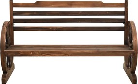 Zahradní lavice 142 cm masivní jedlové dřevo 313891