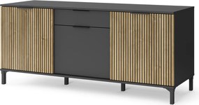 Komoda Kioto 01 165 cm grafit/dub Karlstad