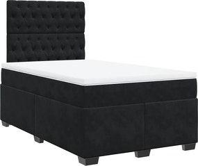 Box spring postel s matrací černá 120 x 200 cm samet 3293190