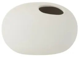 Bílá keramická oválná váza Matt White S - 16*10*11 cm