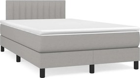 Box spring postel s matrací světle šedá 120 x 200 cm textil 3140201