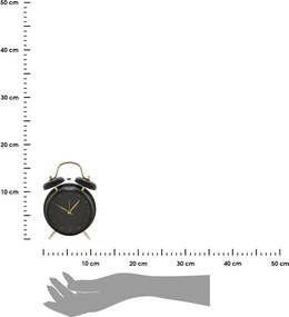 Stolní budík Aspiro 16 cm černý/zlatý