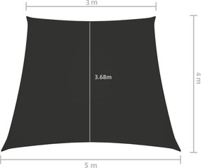 vidaXL Stínicí plachta oxfordská látka lichoběžník 3/5 x 4 m [135133] Barva: Tmavě zelená