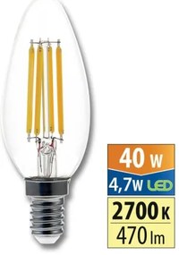 LED žárovka E14 McLED 4,7W (40W) teplá bílá (2700K) svíčka ML-323.032.87.0