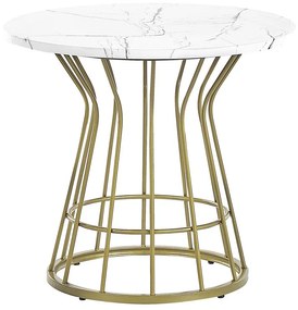 Konferenční stolek s mramorovým efektem zlatý CONCAN Beliani
