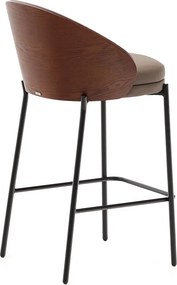 Hnědá barová židle (výška sedáku 65 cm) Eamy – Kave Home