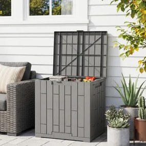 Outsunny venkovní úložný box 114 l, voděodolný a odolný proti UV záření, se zámkem, šedý