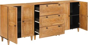 Servírovací skříň 3 ks 180 x 33,5 x 75 cm Hnědá 3310065