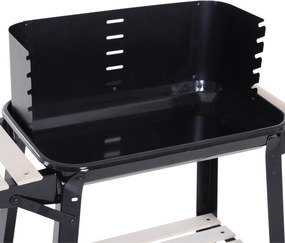 Outsunny Uhlíkový Gril BBQ na Pikniky a Otevřený Oheň 83x46x87 cm