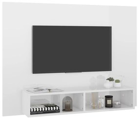 vidaXL Nástěnná TV skříňka bílá vysoký lesk 120x23,5x90 cm dřevotříska
