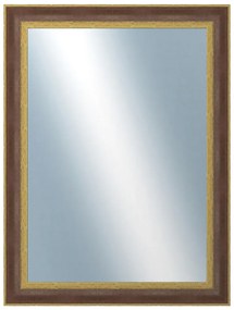 DANTIK - Zarámované zrcadlo - rozměr s rámem cca 60x80 cm z lišty ZVRATNÁ červenozlatá plast (3069)