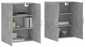 Nástěnné skříňky 2 ks betonově šedé 69,5 x 34 x 90 cm,  3195615