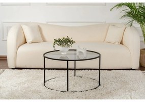 Konferenční stolek Aurum Black s tmavým sklem, 80 cm