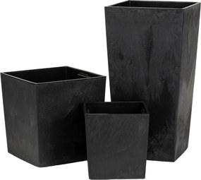 Květináč FLORE Beton 30,5x29,5x29,5 cm černý