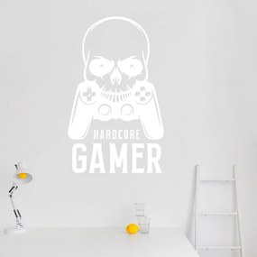 Živá Zeď Samolepka na zeď Hardcore Gamer Barva: černá