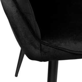 ViaDomo Via Domo - Židle Gelso - černá - 55x84x60 cm