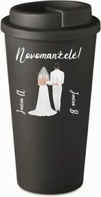 Personalizovaný cestovní termohrnek se svatebním párem