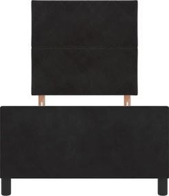 Postel s boxspringem s čelo Černá 100 x 200 cm samet 3344989