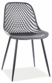 MAXIVA Jídelní židle - CORRAL A, kovové nohy, různé barvy na výběr Sedák: černý (plast)