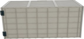 Zahradní úložný box, šedá/zelená, KORTEZ
