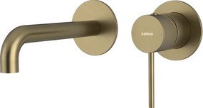 Sapho Sapho, ULTRAMIX 2-prvková podomítková umyvadlová baterie, hubice 20cm, zlato mat, UT018G