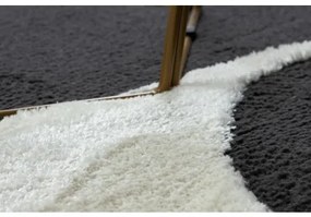 Moderní koberec MODE 8598 geometrická krémová / černá velikost 140x190 cm | krásné koberce cz